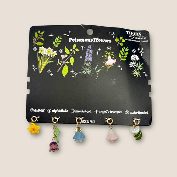 Thorn & Fable | Jewelry | 525thorn Fable Poisonous Flowers Charm Set ...